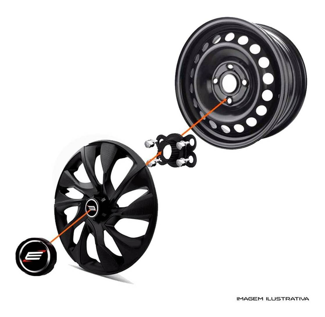 CALOTA VELOX ARO 15 BLACK SILVER